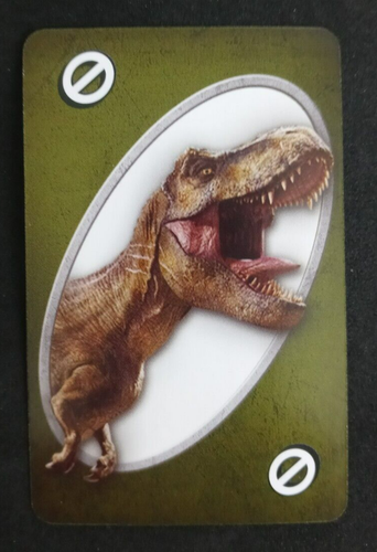 2017 Mattel Jurassic World Uno Card Green Skip Card | eBay