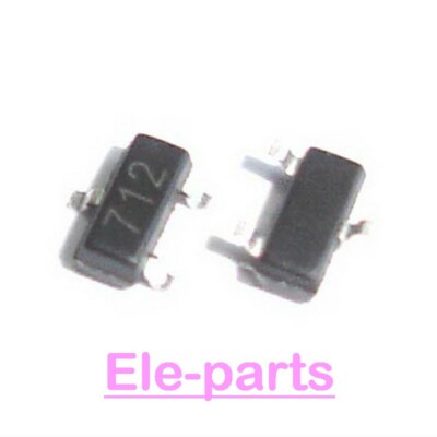 100 PCS SM712.TCT SOT23-3 712 Asymmetrical TVS Diode Chip | eBay