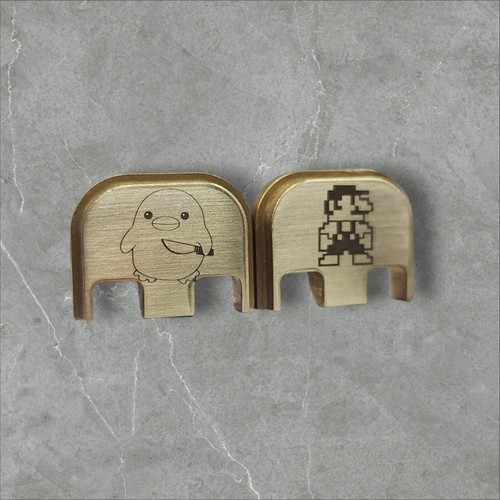Mr. Stabbers And 8 Bit | Glock Gen 1-5 Slide Back Plate | Brass ...