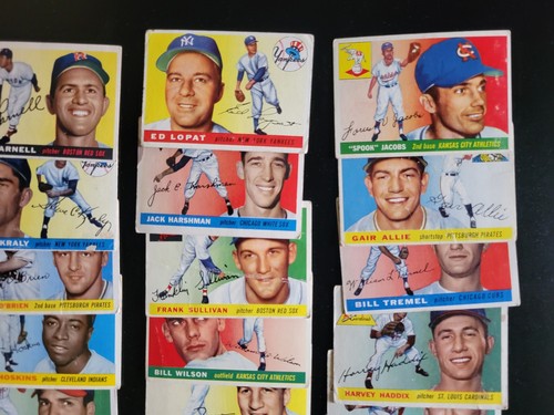 1955 Topps Baseball Card Lot - 37 Different - Includes Five New York ...