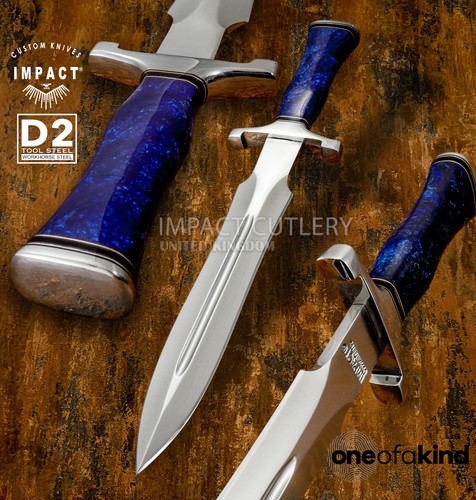 IMPACT CUTLERY CUSTOM D2 TOOL STEEL FULLER DAGGER KNIFE RESIN HANDLE | eBay