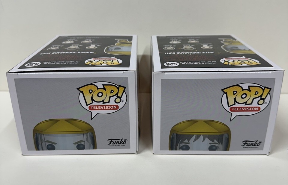 Funko Pop!Stranger Things Biohazard Suit Lot Hopper & Joyce Exclusive ...