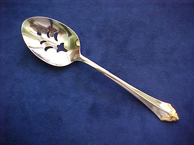 Oneida Community Stainless GOLDEN KENWOOD 8 1/4" SLOTTED SERVING SPOON ...