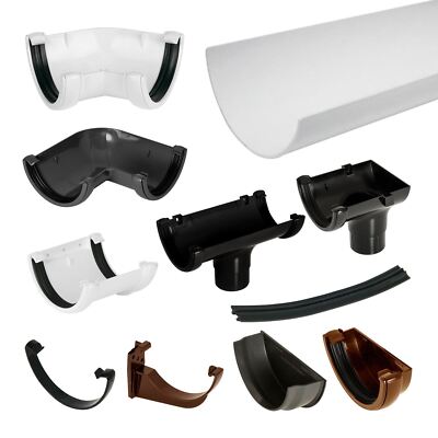 Half Round UPVC Gutter FloPlast Rainwater PVC Plastic Guttering ...