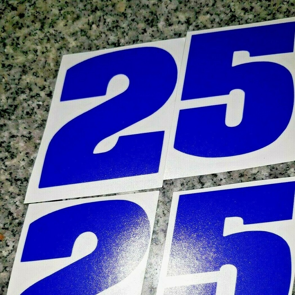 Racing Numbers Vinyl Decal Sticker | Dirt Bike Plate Number BMX ...