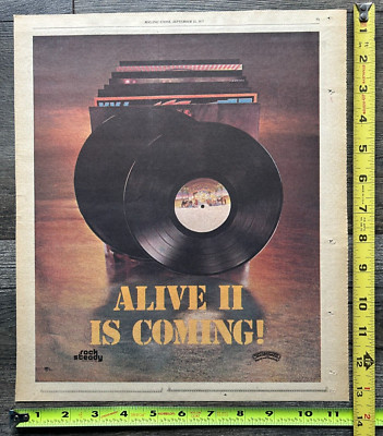 KISS Ad Advert ALIVE 2 Album Is Coming Teaser 1977 11x13 Vintage Kiss ...