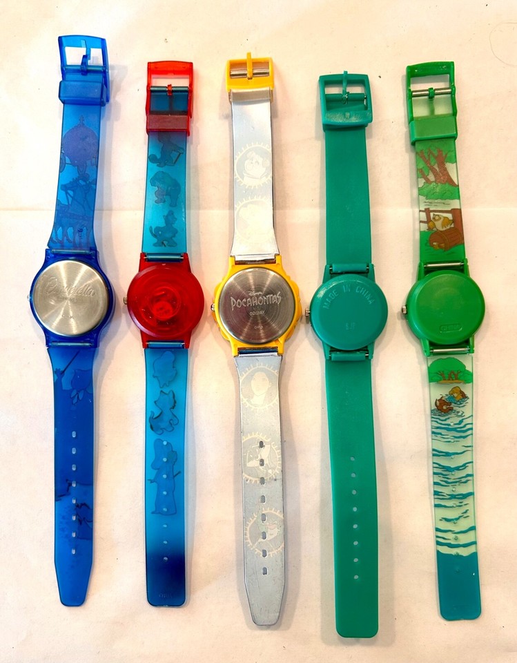 Disney Animated Feature Movie Children's (5) plastic watches Cinderella ...