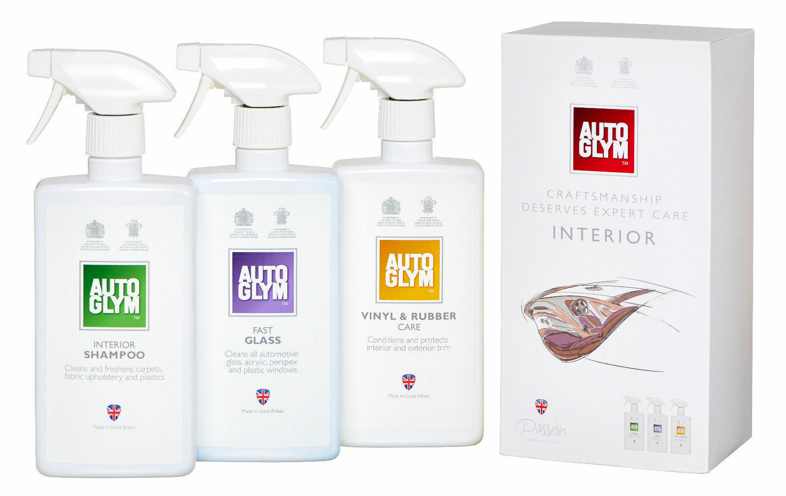 Autoglym Interior Car Protection Expert Care X3 Bottles Auto Glym Car ...