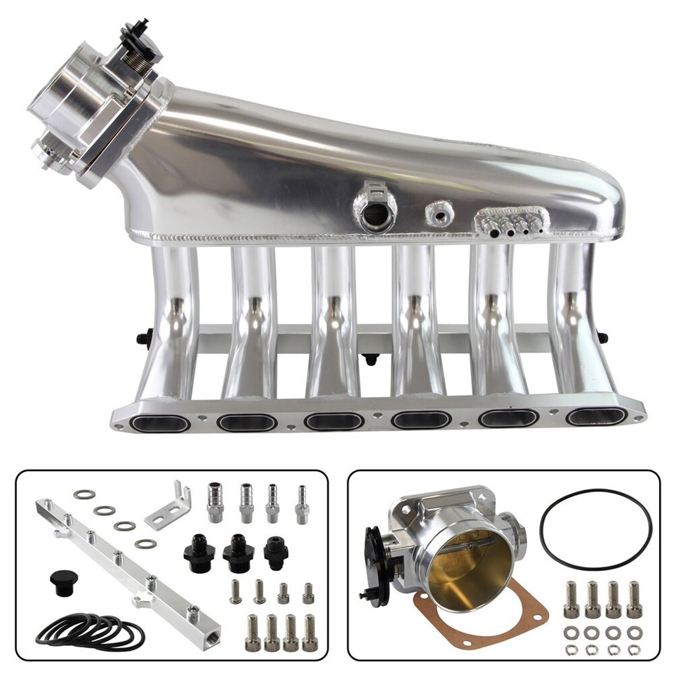 Billet Intake Manifold w/ Fuel Rail kit+Throttle Body BMW E36 E46 325i ...