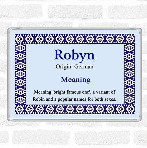 Robyn Name Meaning Jumbo Fridge Magnet Blue | eBay
