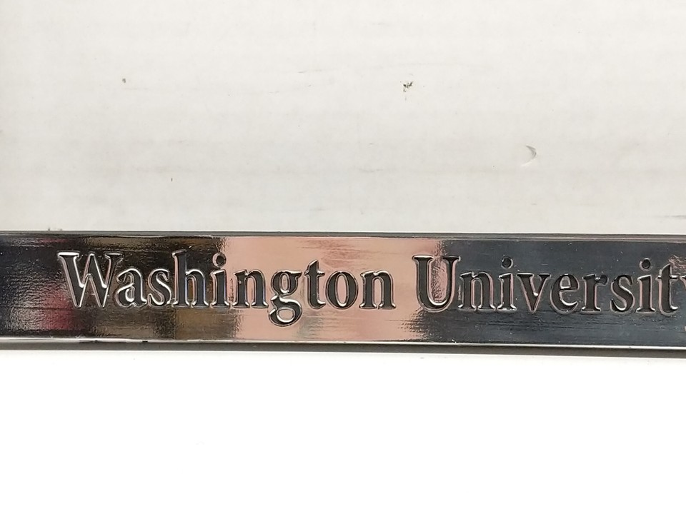 Washington University in St. Louis License Plate Frame Chrome/Plastic ...