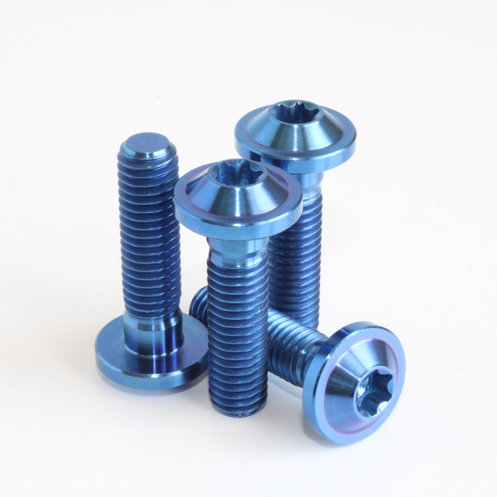 M8 x 30mm Bolts Blue Titanium M8x30mm Screws Low Profile Flange Head ...