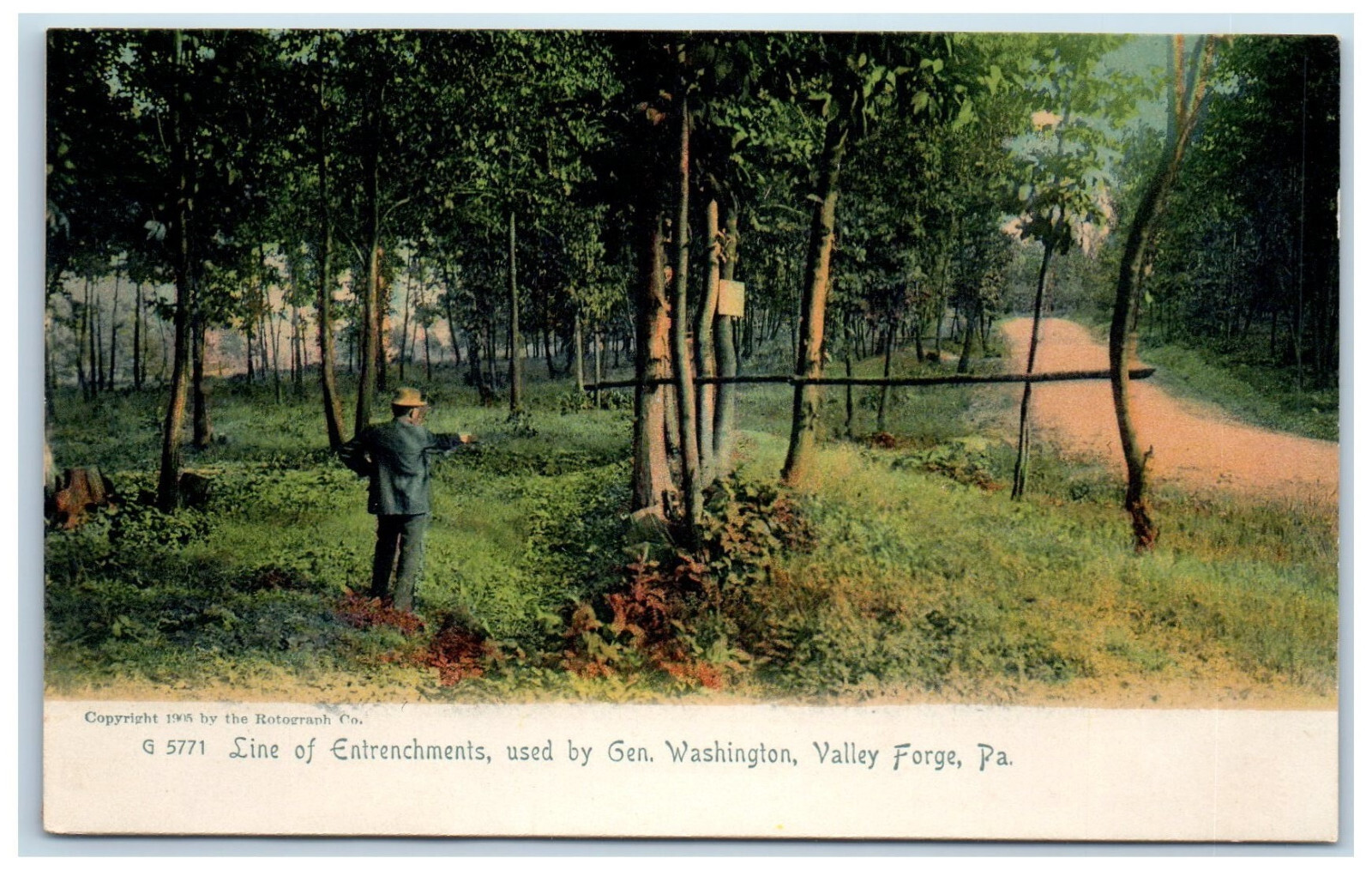 Line Of Entrenchment Used By Gen. Washington Valley Forge PA Rotograph ...