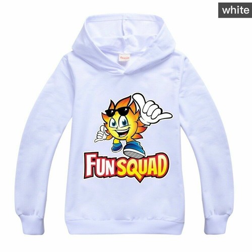 Kids Fun Squad Gaming Print Long Sleeve Hoodie Hooded Tops Jumper ...