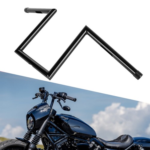 10" Rise Z-Bars 1" Drag Handlebars For Chopper Bobber Cruisers Bike ...