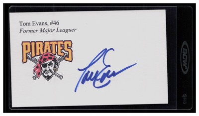 Evans, Tom - Autograph 3x5 Index Card - INV | eBay