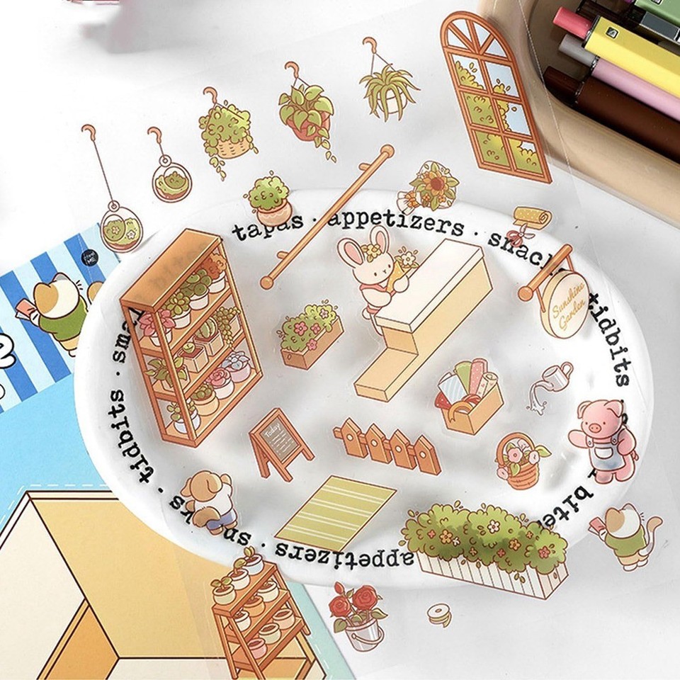 4 Sets DIY 3D House Stickers, Cute Cartoon Scene Stickers, Fun DIY ...