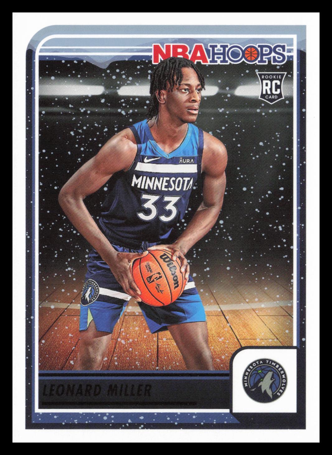 2023-24 Hoops Winter #237 Leonard Miller Minnesota Timberwolves Rookie ...