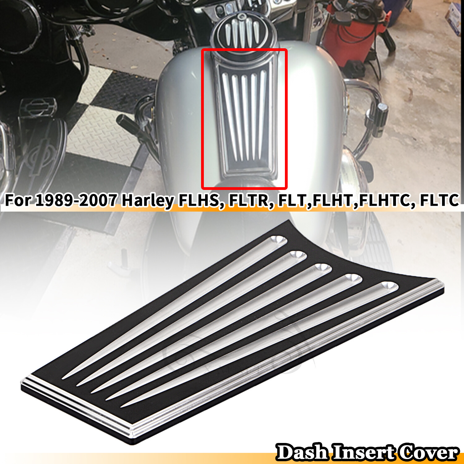 CNC Dash Insert Tank Cover Fit For Harley Touring Electra Glide FLHT ...