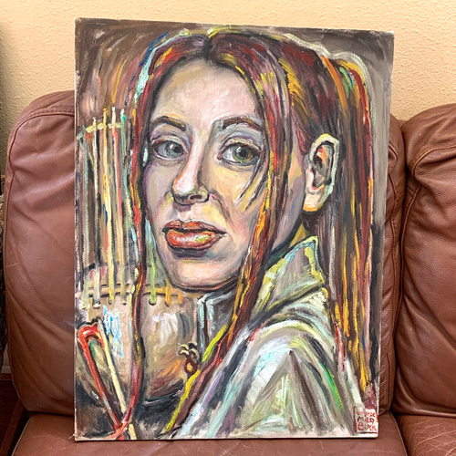 Original George Milo Buck Oil Painting Portrait of a Woman Celebrity ...