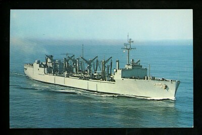 Military Ship postcard USS Wabash AOR-5 USN Navy chrome | eBay