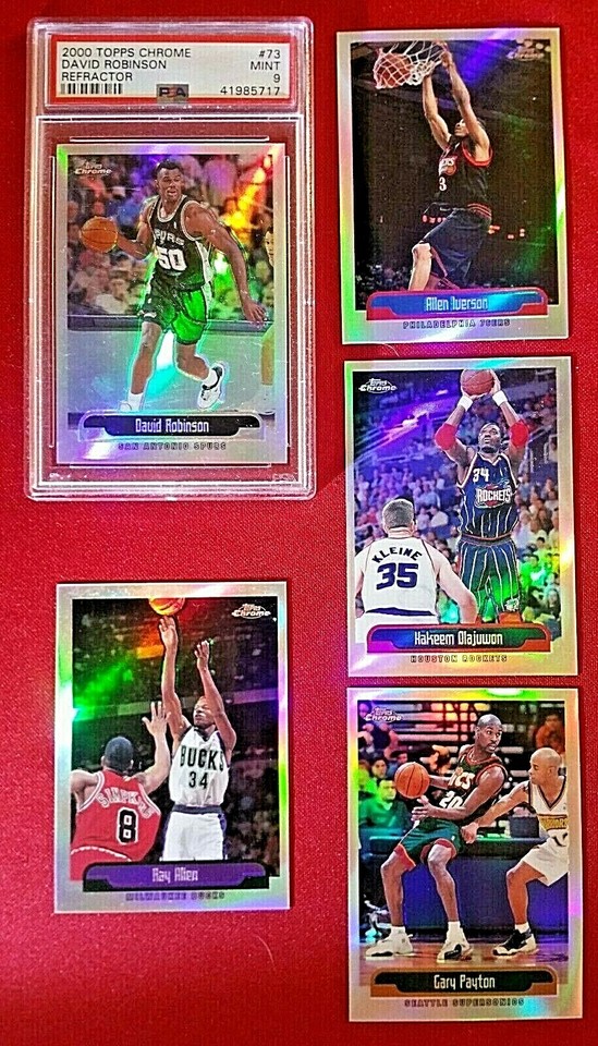1999-00 Topps Chrome O'Neal & Refractor PSA 9 Robinson Olajuwon Rahim ...