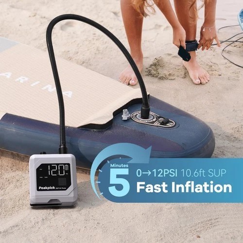 20PSI Electric Paddle Board Pump, Rechargeable Battery-Powered ...