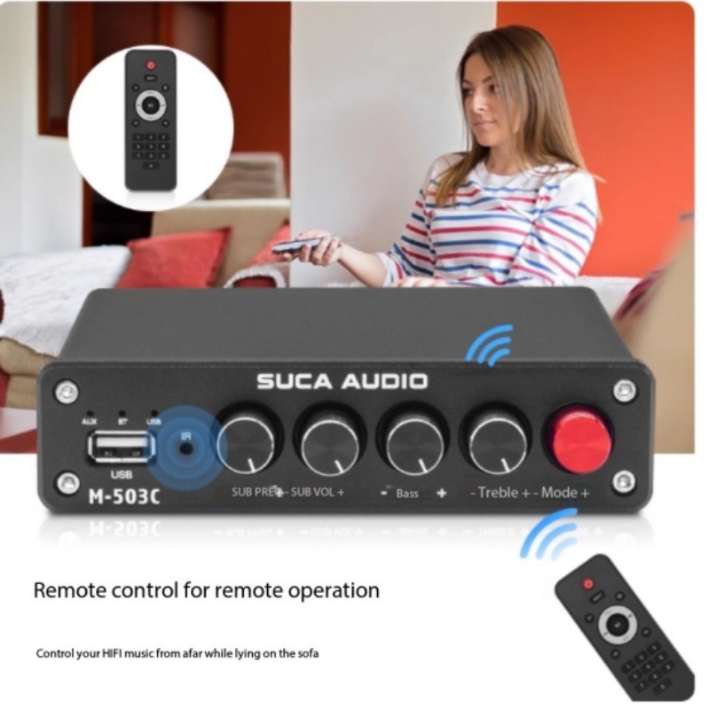 5.0 Hi-Fi Mini Amplifier USB Drive High-Power 2.1 Digital Hi-Fi Home ...