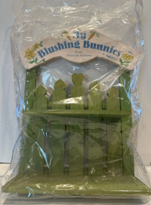 My Blushing Bunnies Picket Fence Display Rack Priscilla Hillman Enesco ...