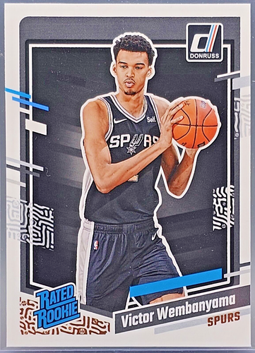 Victor Wembanyama Rated Rookie 2023-24 Donruss RC San Antonio Spurs ...