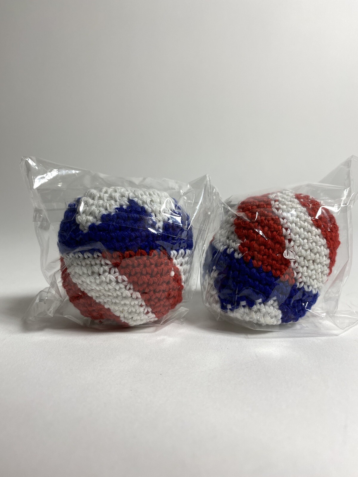 Lot Of 2 Red White Blue Hacky Sack Patriotic America Freedom Toy Cloth ...