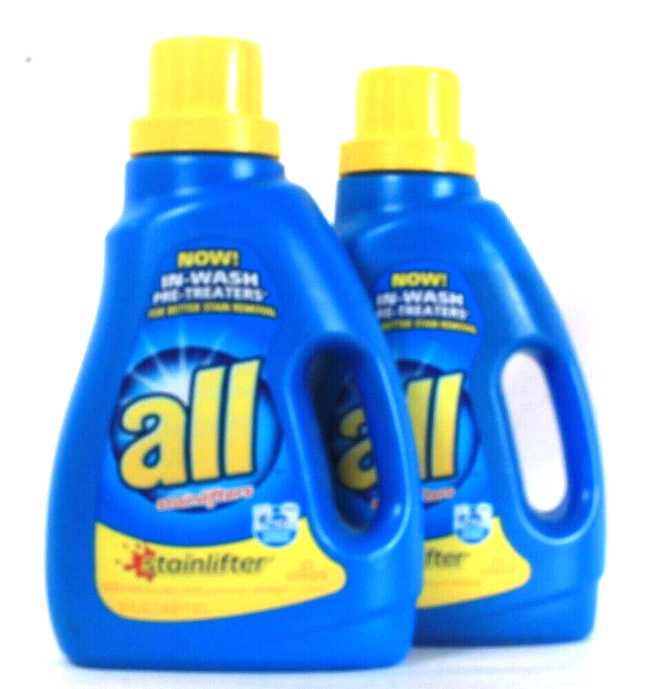 2 Ct All With Stainlifters 50 Oz In Wash Pre Treaters 33 Lds Liquid ...