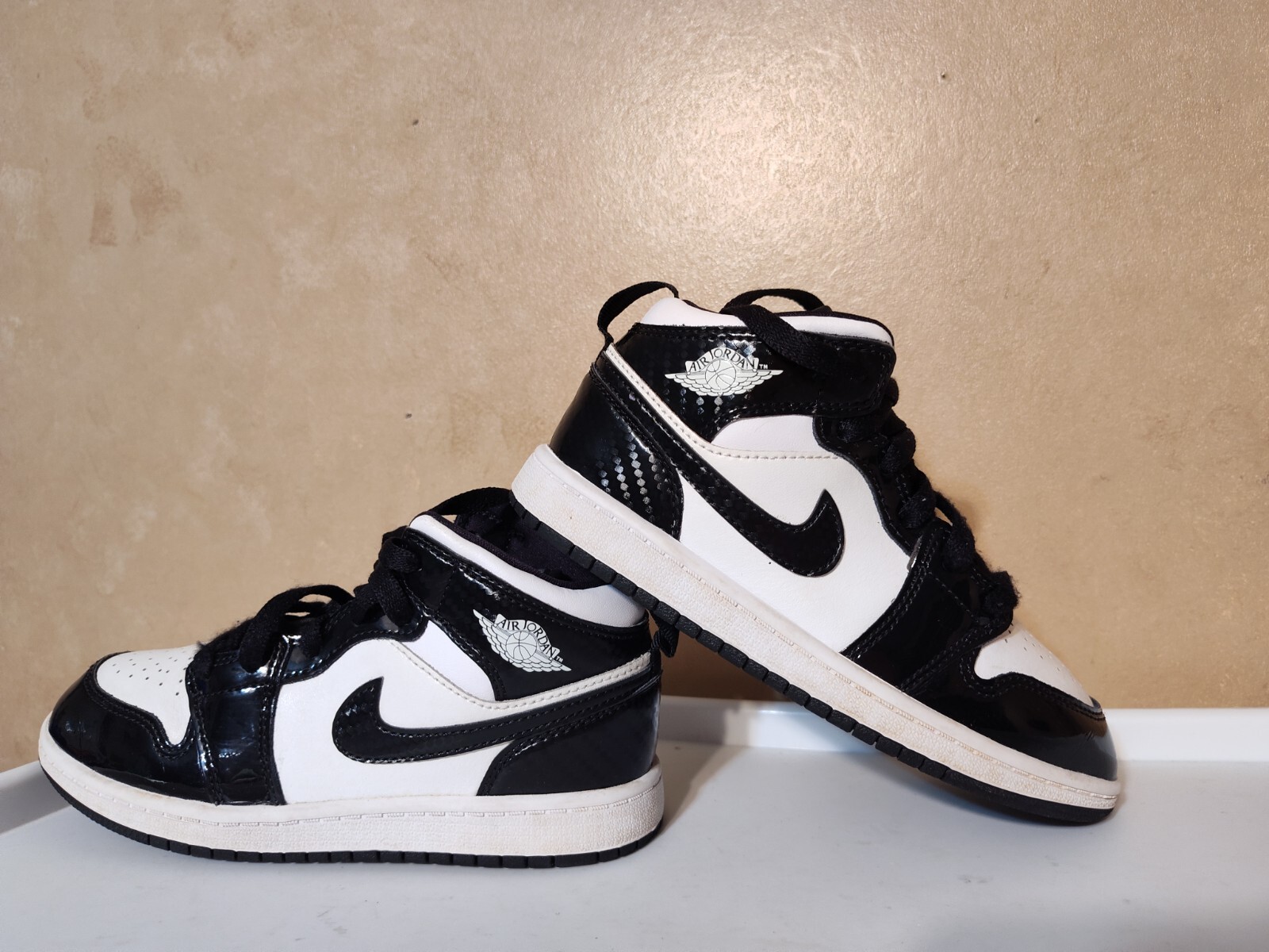 Jordan 1 Mid All Star Unisex Kids Shoes Size 1y Boy Girl Black White | eBay