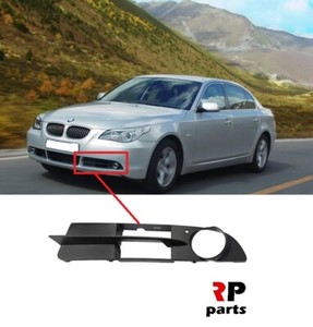 FOR BMW E60 E61 03-06 FRONT BUMPER MESH GRILL TRIM FOG LIGHT COVER LEFT ...