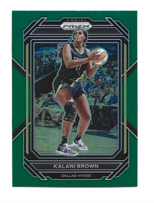 Green Prizm 2023 Panini WNBA #22 Kalani Brown Las Vegas Aces Basketball ...