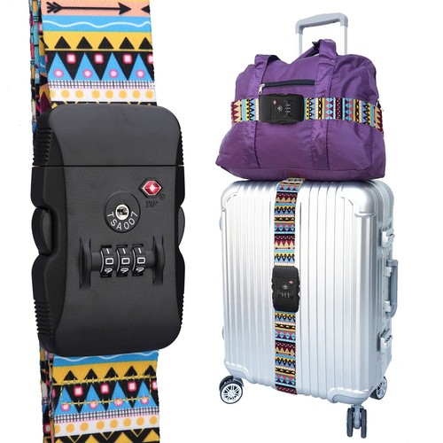 [Anti-Theft] TSA Password Lock Luggage Strap Safety Suitcase Belt with ...