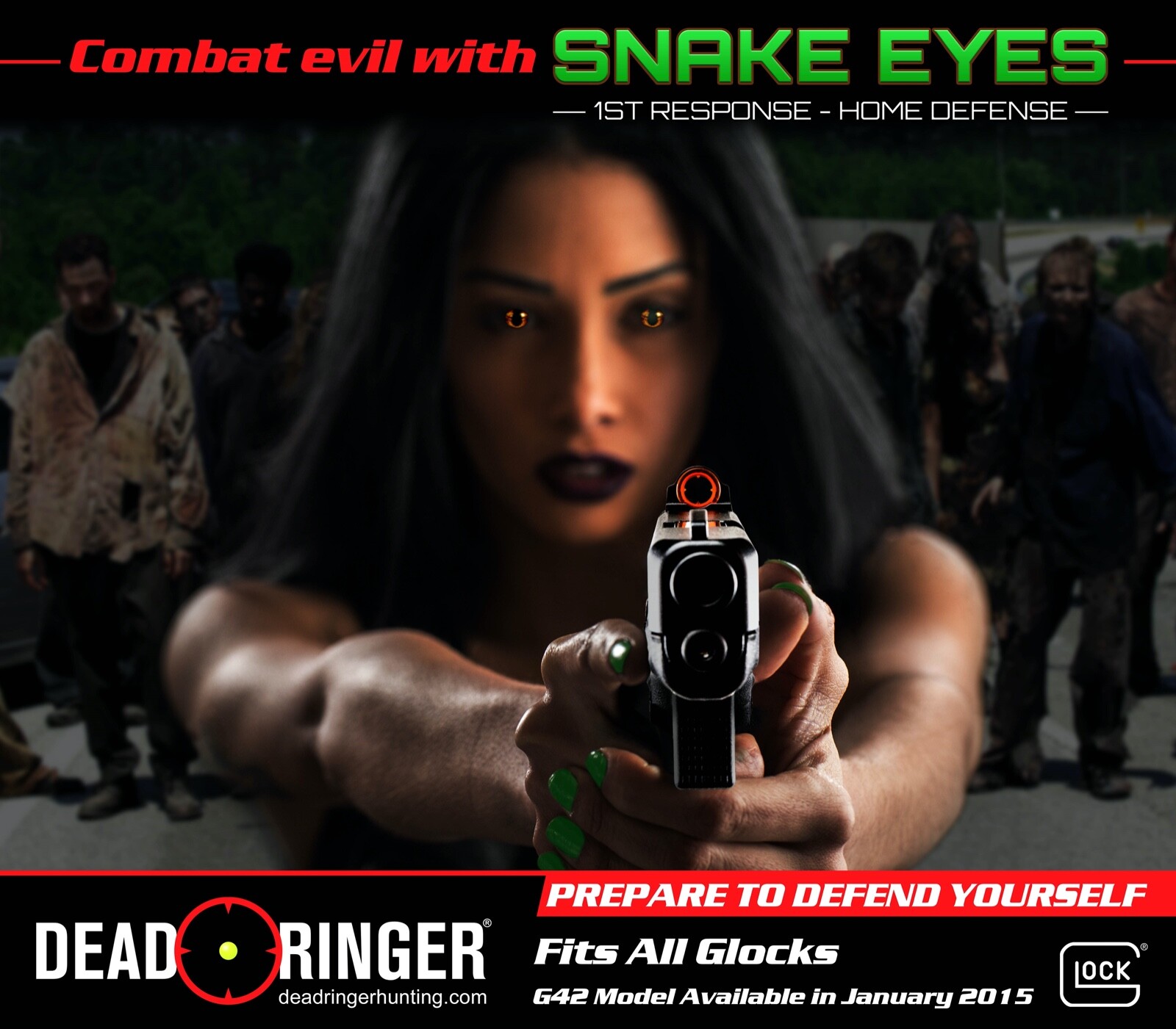 Dead Ringer Snake Eyes Pistol Sight - Green (DR4715) for sale online | eBay