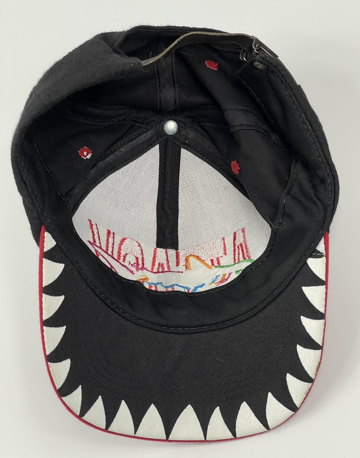 Vintage 90s Greg Norman Golf Shark Attack Leather St… - Gem