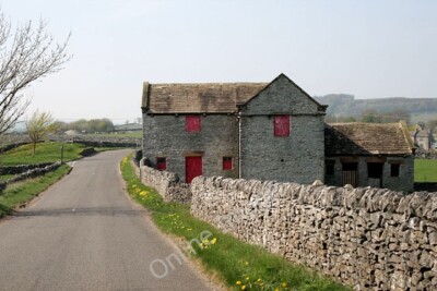 Photo 6x4 Barn with red woodwork Foolow On the road to Foolow from the ...