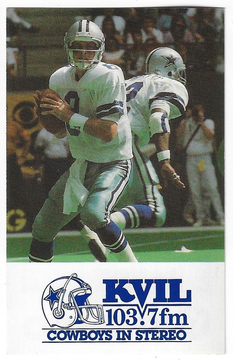1992 Dallas Cowboys NFL Football Schedule !!! KVIL 103.7 FM & Texaco | eBay
