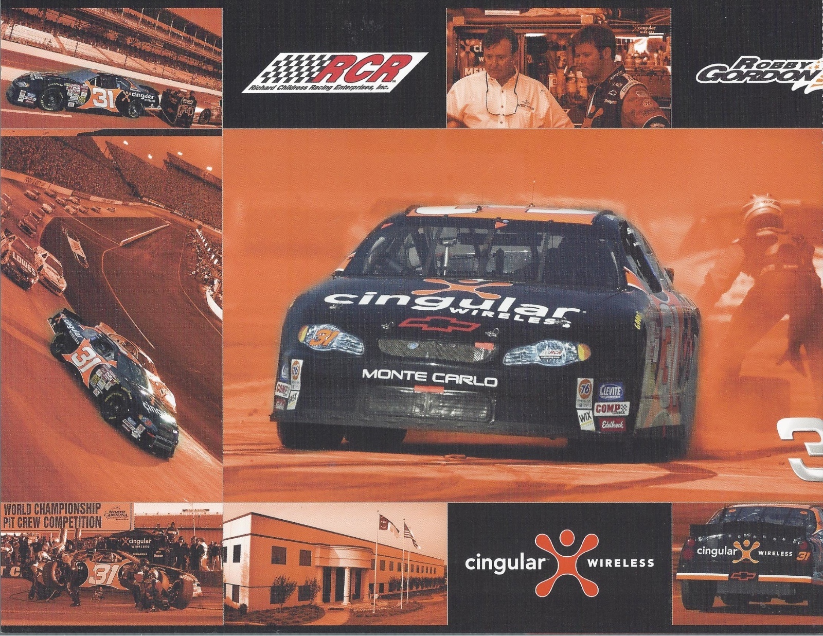 2003 ROBBY GORDON "CINGULAR WIRELESS" #31 RCR NASCAR WINSTON CUP ...