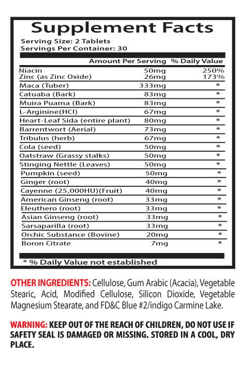 Maca MALE VERILITY Enhancers Libido Super Stiff Hard Penis Capsules ...