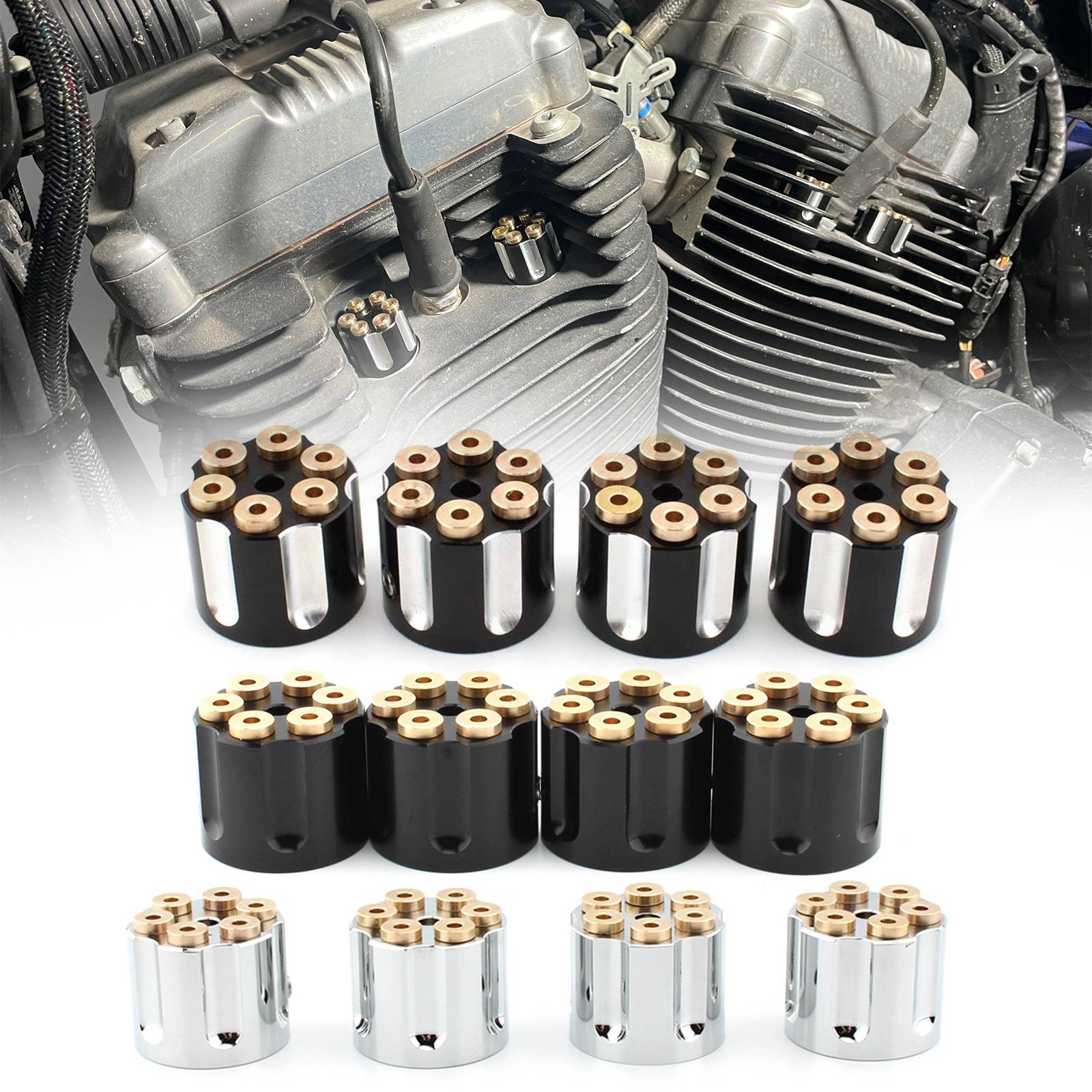 Spark Plug Screw Nut Head Bolt Cap Engine Topper CoverFor Harley Twin ...