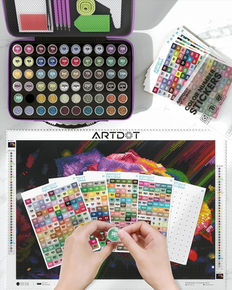 Universal Diamond Painting and Cross Stitch Sticker Set – 489 Durable ...