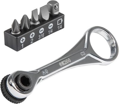 Klein Tools 65200 Ratchet Set, 5-Piece Mini Ratchet Set with Phillips ...