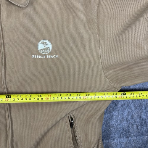 Vintage Pebble Beach Golf Jacket Men's XL Full Zip Corduroy Tan ...