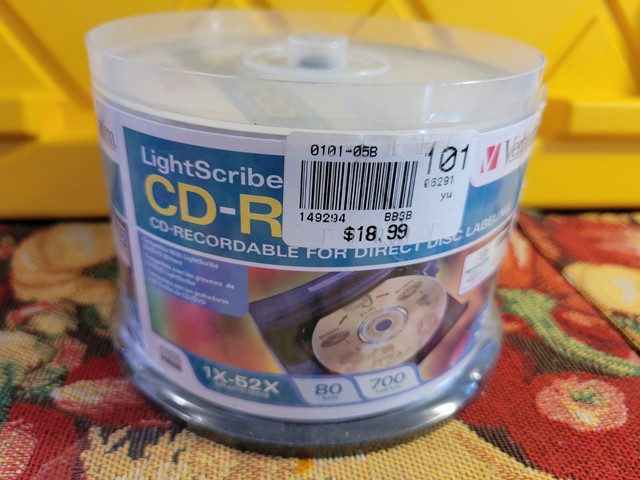 30 Verbatim Lightscribe Cd-r Recordable 700 MB 52x 80 Min 27 JEWEL ...