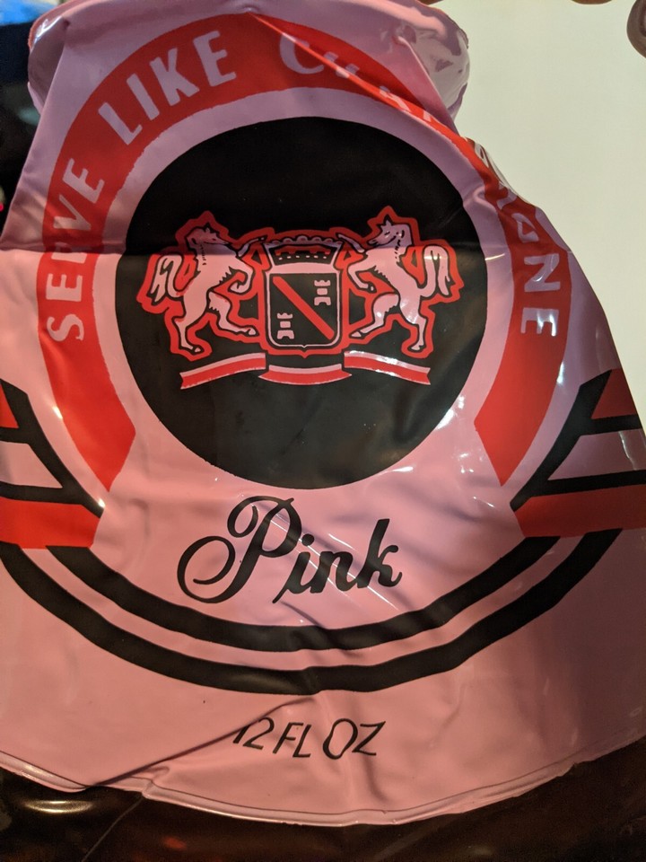 New Rare Pink Champale Inflatable 24"x8" Beer Blow Up sign Malt Liquor ...