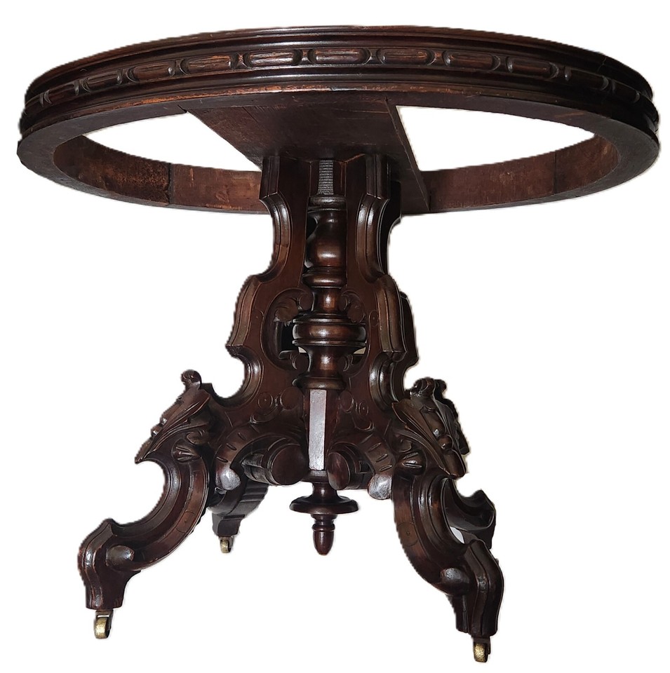 Center Parlor TABLE, Thomas Brooks NYC, Renaissance Victorian, Marble ...