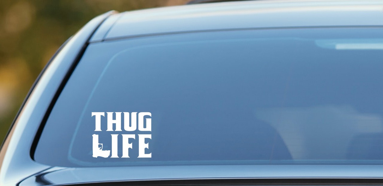 Thug Life sticker, car vinyl decal, laptop, wall | eBay UK